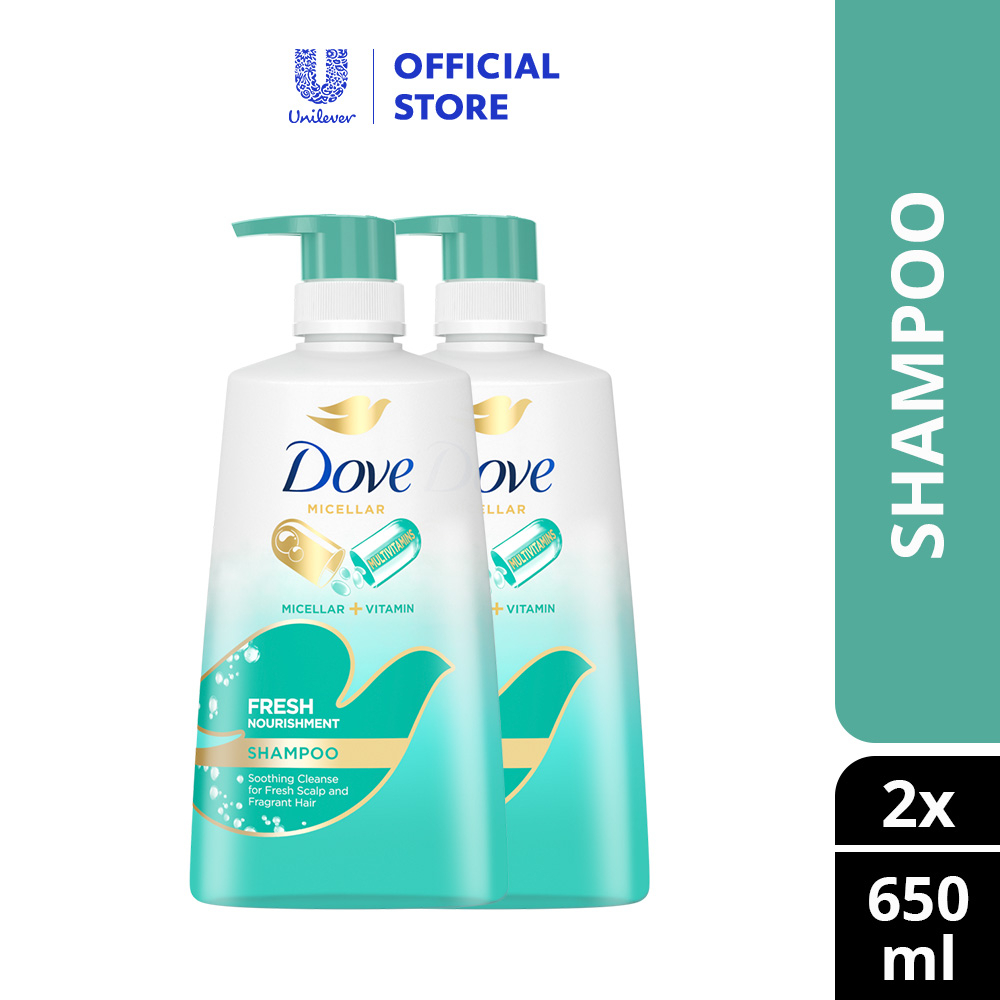 [Bundle of 2] Dove Fresh Nourishment Shampoo 650ml | Shopee Malaysia