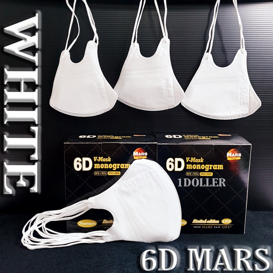 MARS 3D MONOGRAM MASK DUCKBILL DISPOSABLE FACE MASK, FLAT WEAR EARLOOP ...