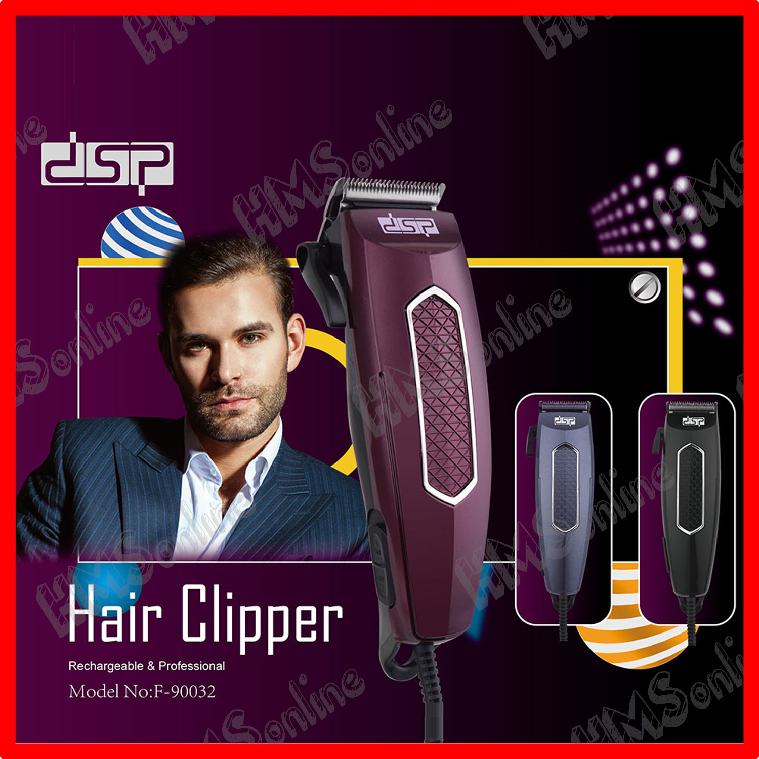 DSP PROFESSIONAL HAIR CLIPPER 90032 with RANDOM COLOUR | Shopee Malaysia
