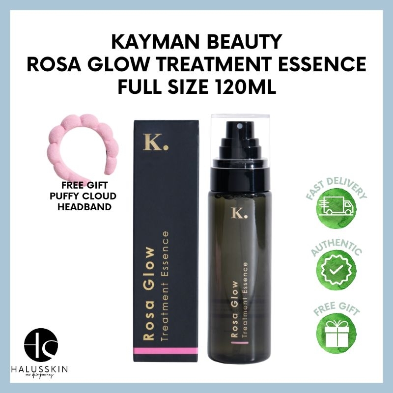 KAYMAN Rosa Glow Treatment Essence 120ml (FREE PUFFY CLOUDY HEADBAND ...