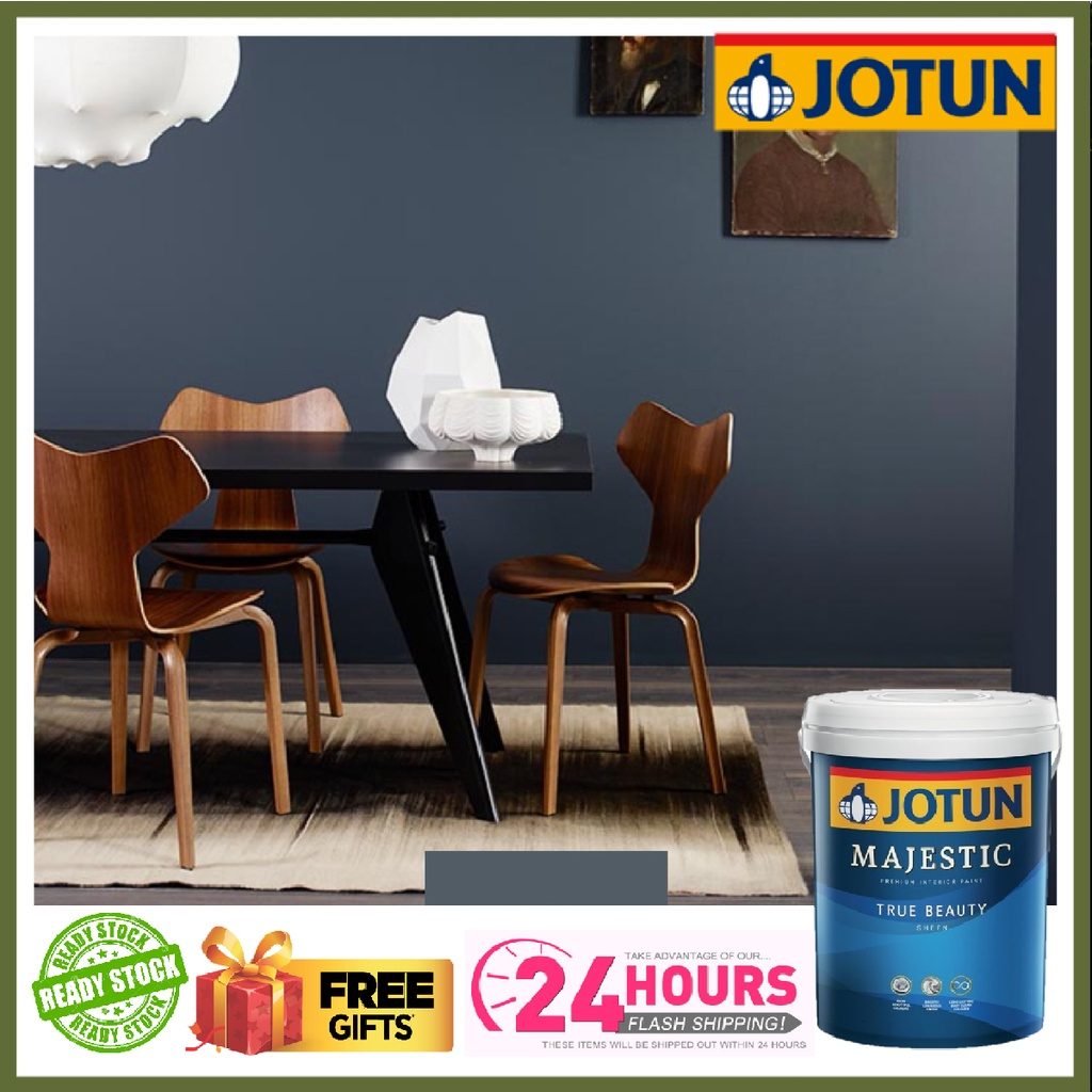 JOTUN 1L 4477 DECO BLUE Majestic True Beauty Sheen /Cat Dalam Kilat/Cat ...