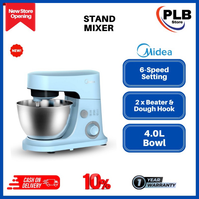 MIDEA STAND MIXER MSM-400BL (4L BOWL)(6 SPEED) | Shopee Malaysia