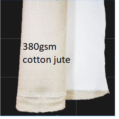 Primed Cotton Blend Jute Canvas Roll [0.5x1.7m] 380gsm for Oil/Acrylic ...