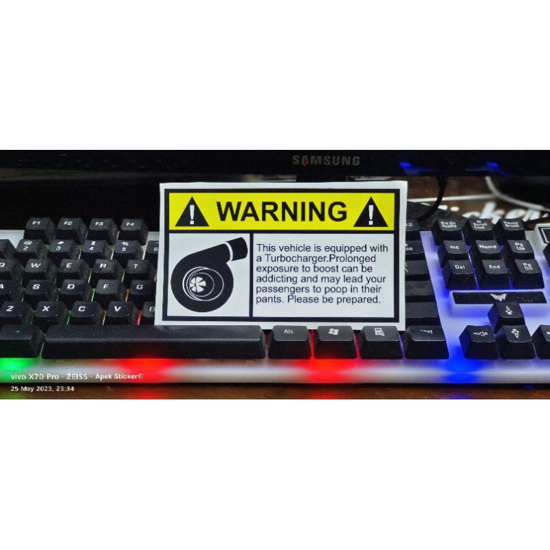 WARNING !! Turbo sticker | Shopee Malaysia