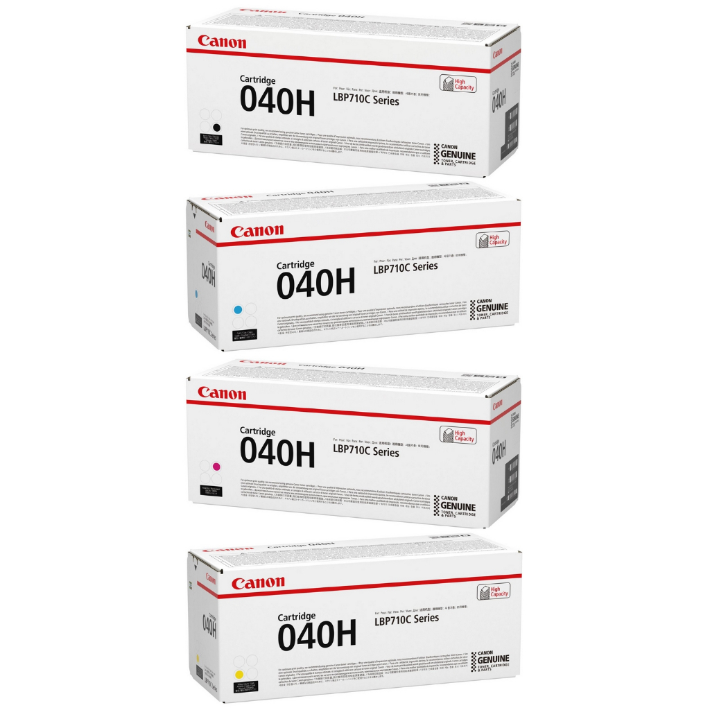 GENUINE Canon 040H ORIGINAL Canon Cartridge 040H Toner Cartridge (Black, Cyan, Yellow, Magenta ...