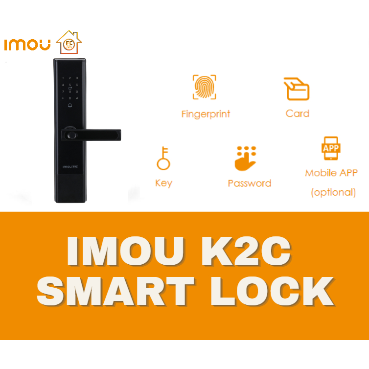 IMOU K2C SMART DOOR LOCK With Fingerprint Password Card Key Mobile APP | Shopee Malaysia
