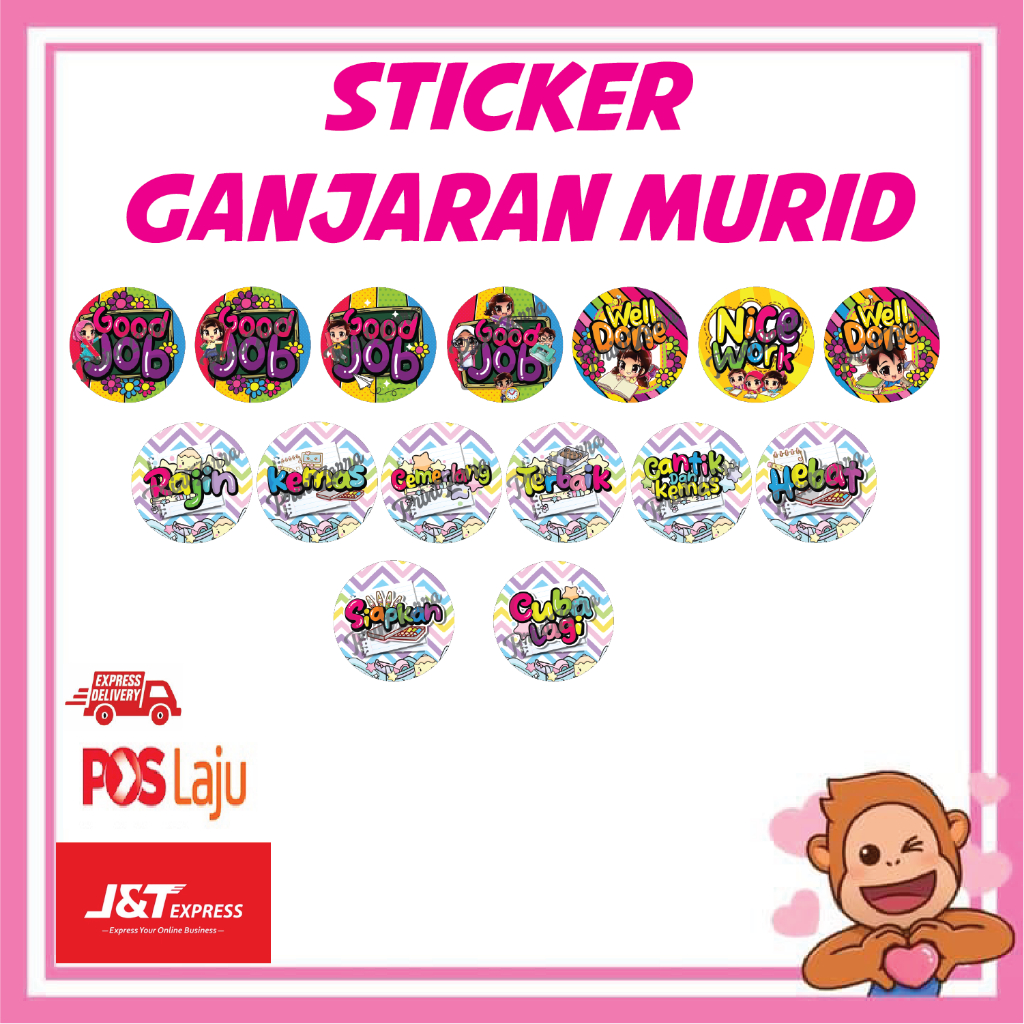 GANJARAN/REWARD Sticker Bulat Murid 3CM | Shopee Malaysia