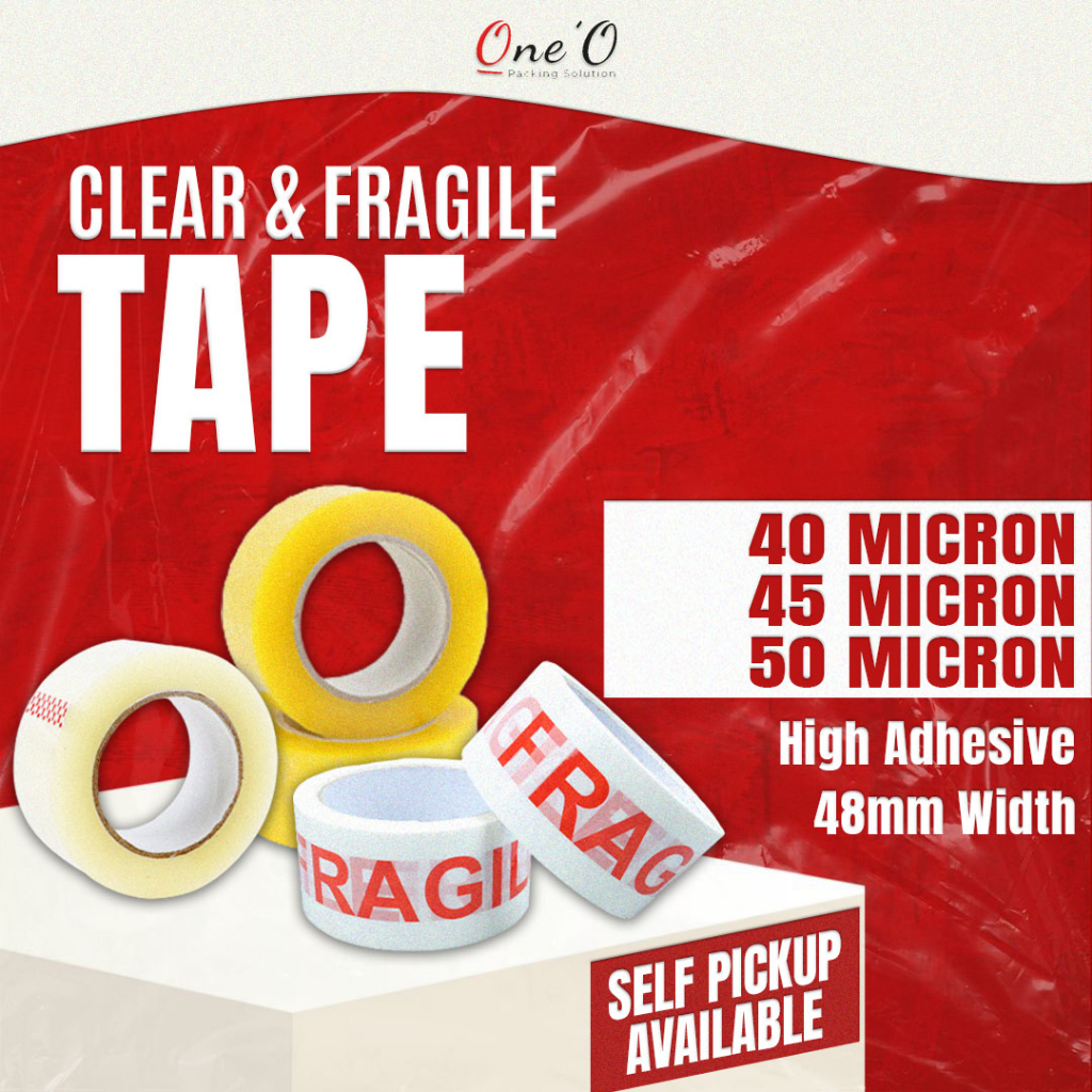 OPP Tape & Fragile Tape Strong Adhesive Sticky Selotape Cellophane Cellotape Salotape tape ...