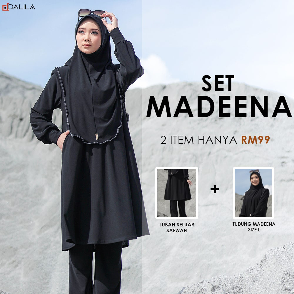 [2PCS get Free Gift] Dalila SET TUDUNG Jubah Seluar Safwah Suit ...