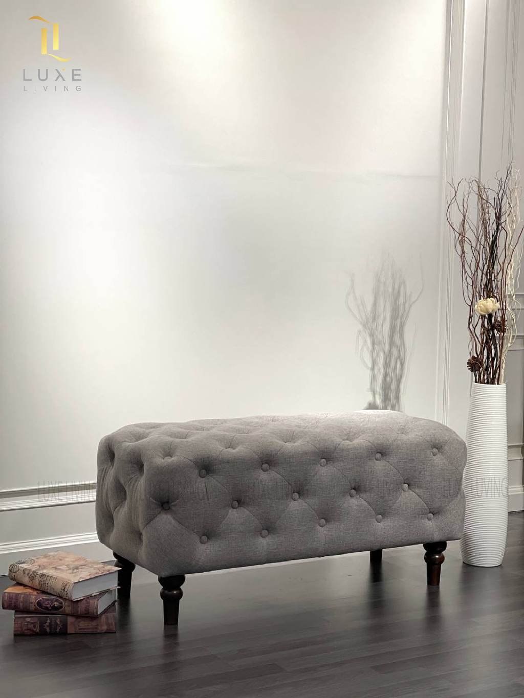 Giselle Designer Chesterfield Bench/Bedroom/Living Room/Shoe Bench/Long ...