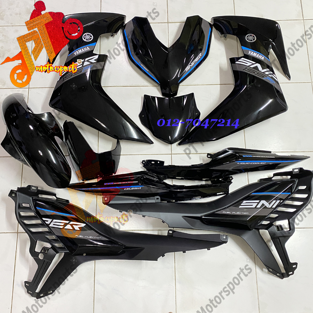 Yamaha Y16 Y16ZR Cover Set Black Hitam Sniper INDON Black Sniper 31 OEM ...