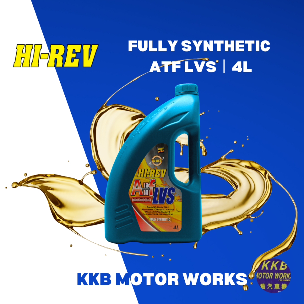 Hi-Rev Fully Synthetic ATF LVS (4L) Auto Transmission Oil Minyak Auto ...