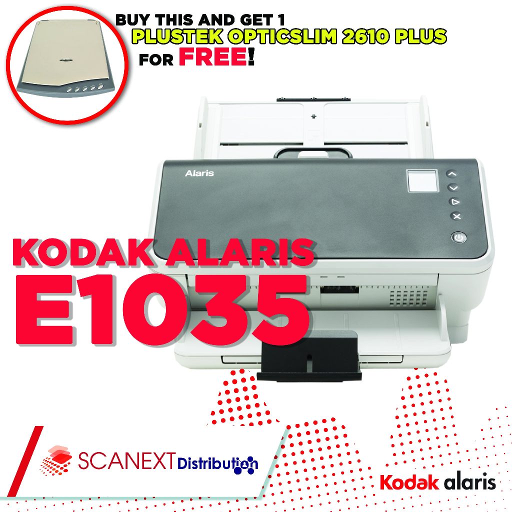 Auto Feed A4 Document Scanner Kodak Alaris E1035 + FREE A4 Flatbed ...