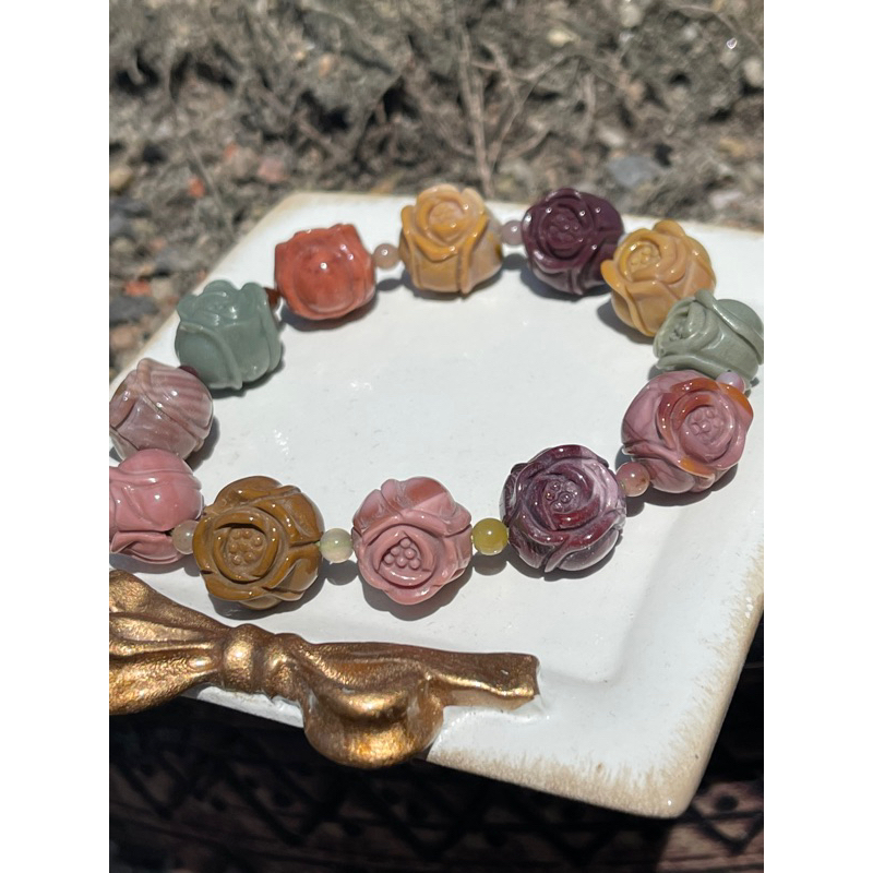 阿拉善玛瑙；玫瑰🌹手串 Alashan agate | Shopee Malaysia