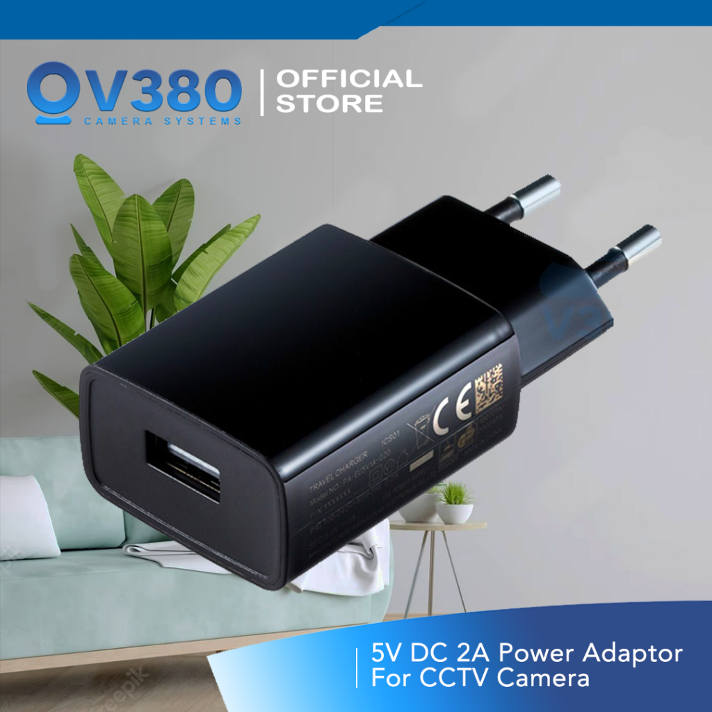 AC DC 5V 2A Power Adapter 2-Pin Plug for CCTV Security Camera | Shopee ...