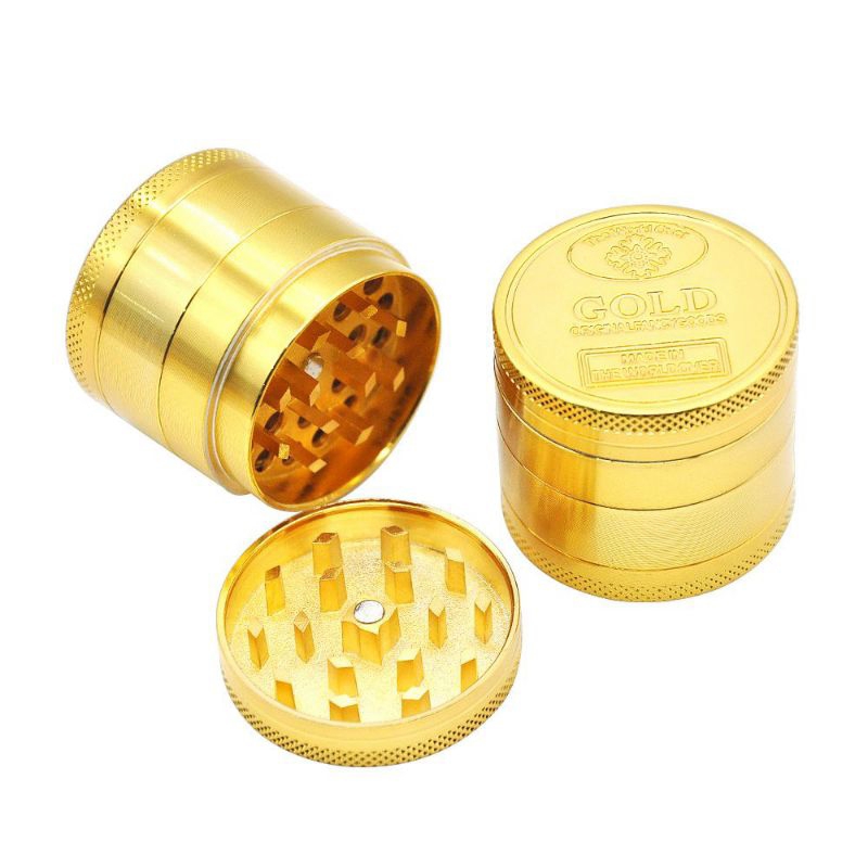 Gold Grinder Aluminum Alloy Grinder Diameter 4 layers (40mm) | Shopee ...