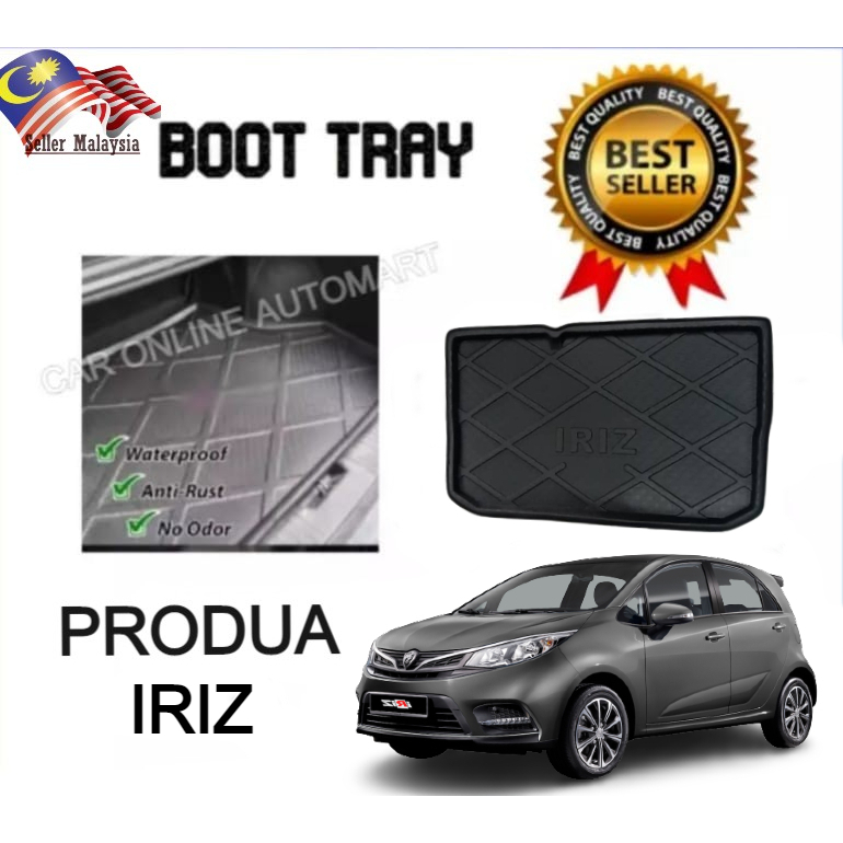For PROTON IRIZ Car Boot Tray EVA Copolymer Trunk Tray Dulang But ...