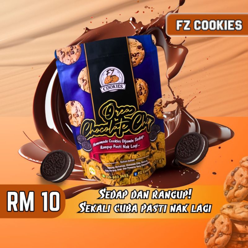 Oreo Chocolate Chip FZ Cookies Premium Cookies | Shopee Malaysia