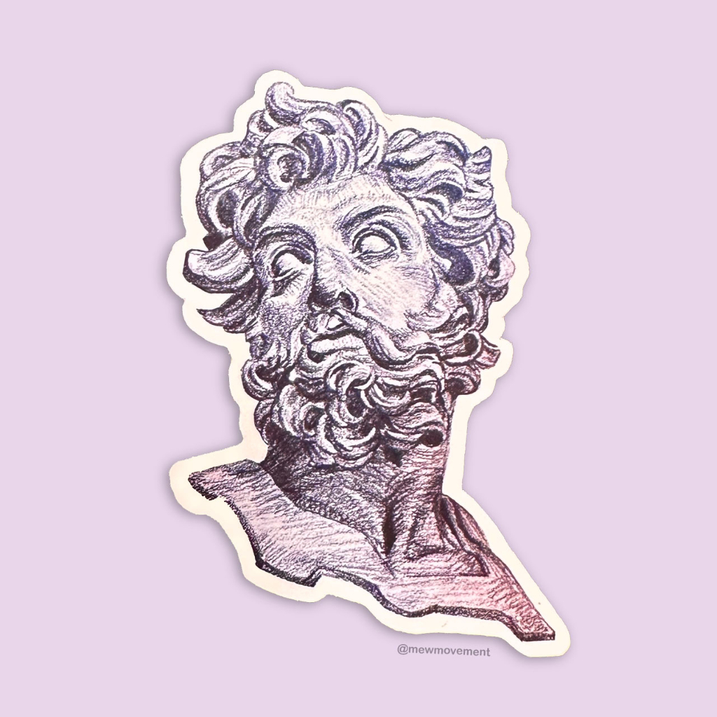Saint Longinus Sticker, Sketch Statue Sticker, Cool Sticker, Aesthetic ...