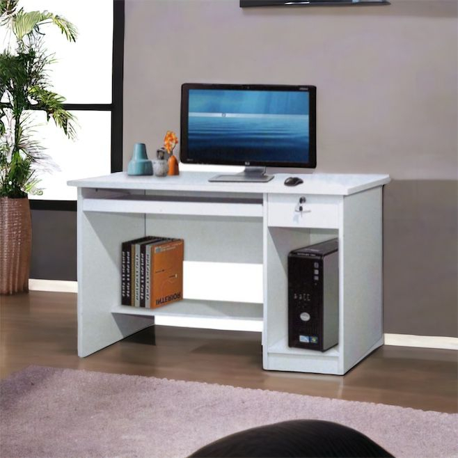 Meja belajar Multifunction Computer Study Table With Drawer Wood PC ...