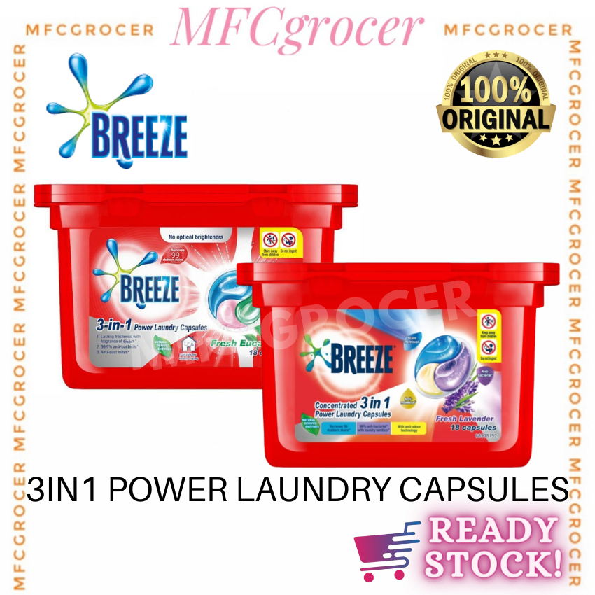 BREEZE 3 in 1 (Fresh Eucalyptus / Fresh lavender) power Laundry ...