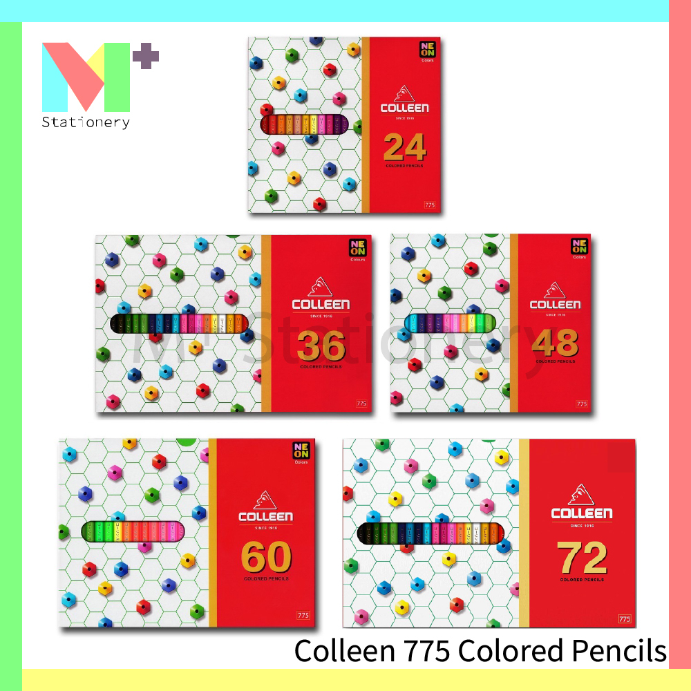 COLLEEN 775 Color Pencil Hexagon (Color Set of 24 / 36 / 60 / 72)/ Neon ...