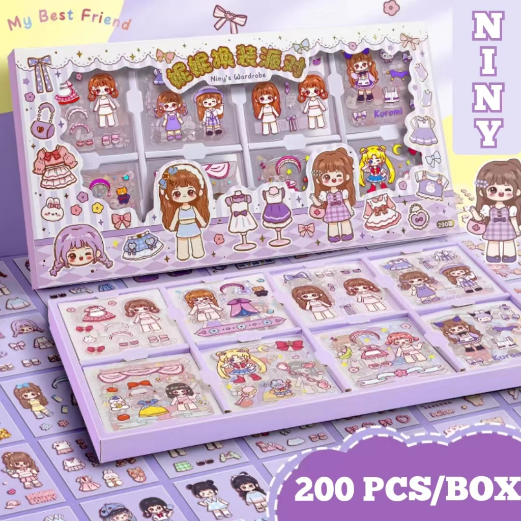 100/ 200 Cute Cartoon Stickers/Diary Journal Stickers/Goo Card Stickers/ Notebook Stickers ...