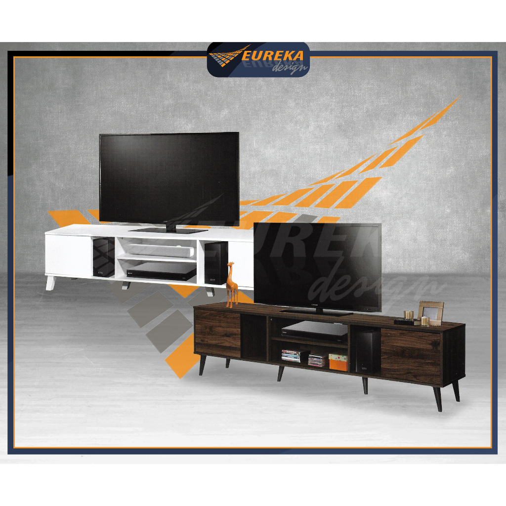 EUREKA 6ft TV Cabinet Rack Modern Media Storage Console Wood / Kabinet TV06 | Shopee Malaysia