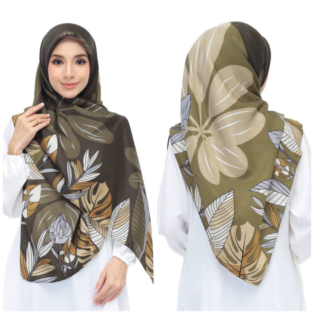 Tudung Bawal Cotton Voile Corak Bidang 50 (50" x 50") | Shopee Malaysia