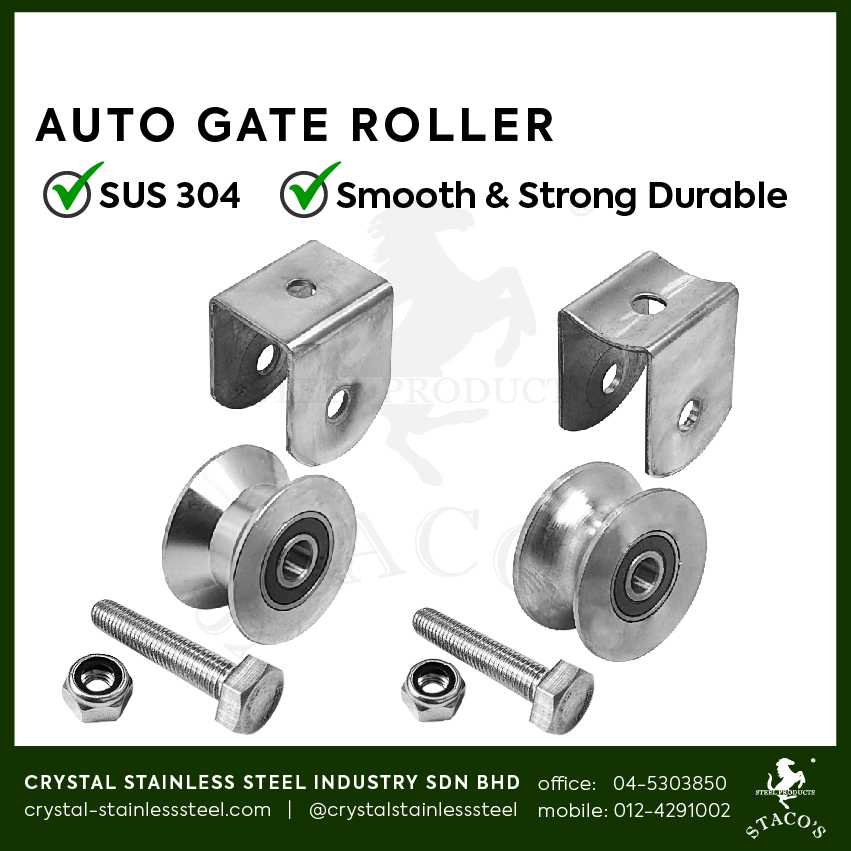STACOS Stainless Steel 304 U V Gate Roller Sliding Folding Auto Gate ...