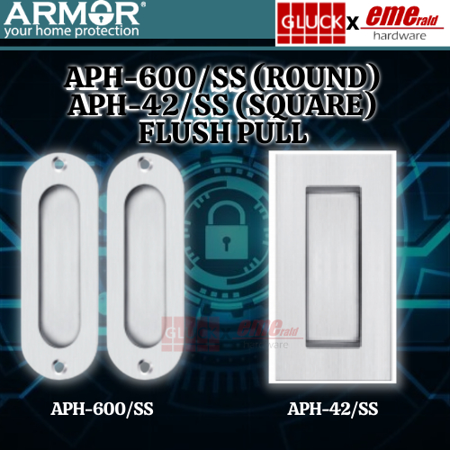ARMOR Pull Handle/Flush Pull APH-600/APH-42 (Stainless Steel) | Shopee ...