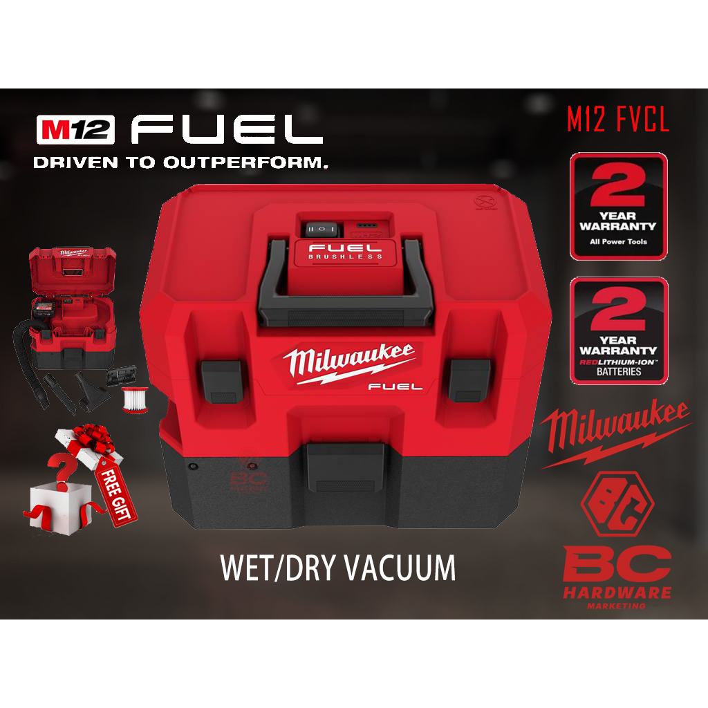 MILWAUKEE M12 FUEL™ WET/DRY VACUUM (M12 FVCL) | Shopee Malaysia