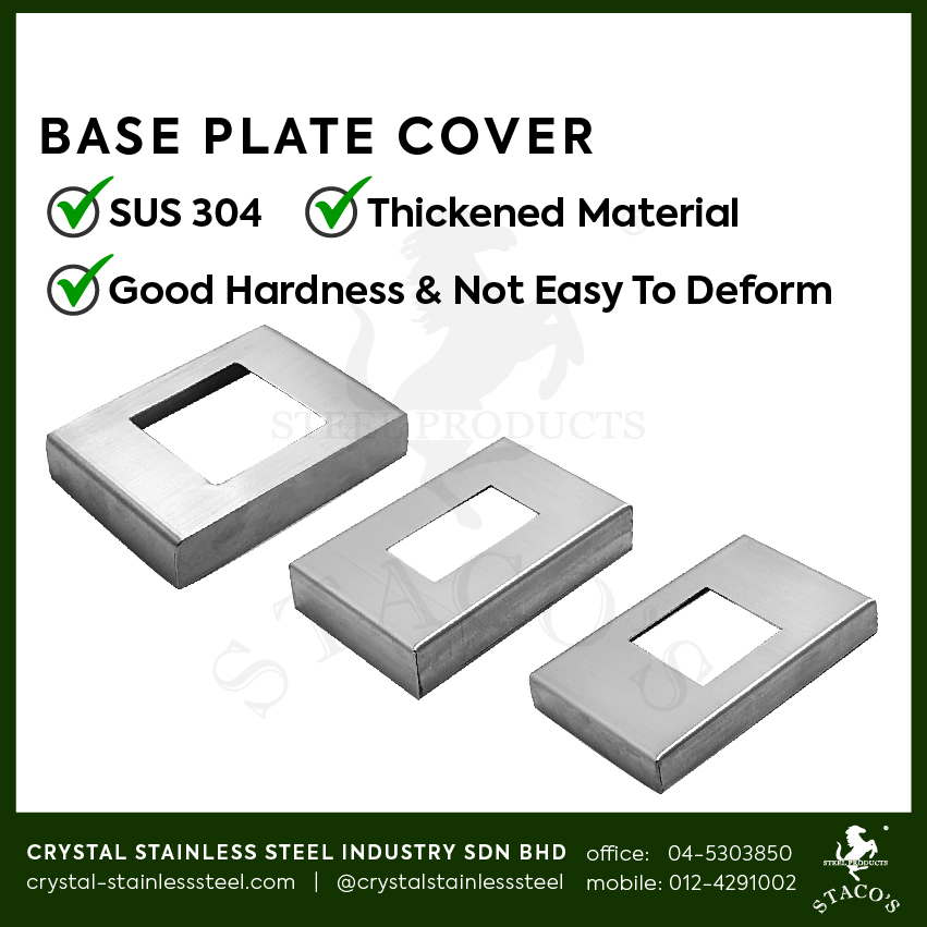 STACOS Stainless Steel 304 Balustrade Base Plate Cover Staircase ...