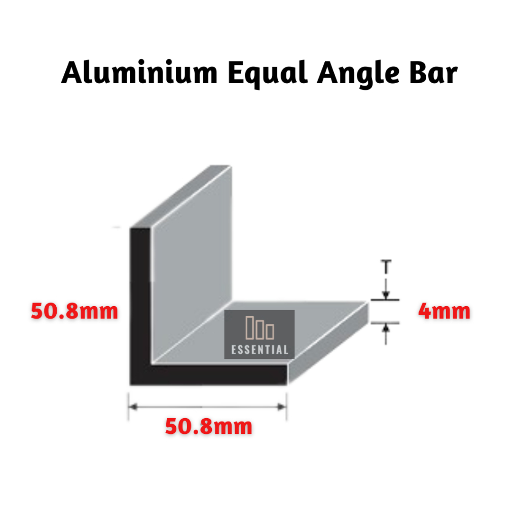 1" 1.5" 2" inci Equal Angle Aluminium Bar 25.4mm 38.1mm 50.8mm | Shopee Malaysia