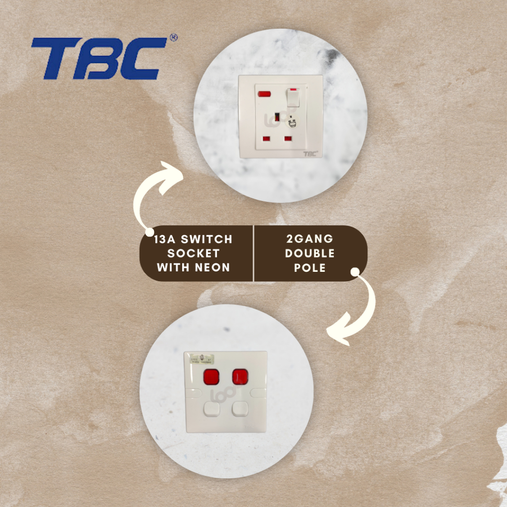 [READY STOCK] TBC SWITCHES (SUIS ELEKTRIK) 13A SWITCH SOCKET WITH NEON ...
