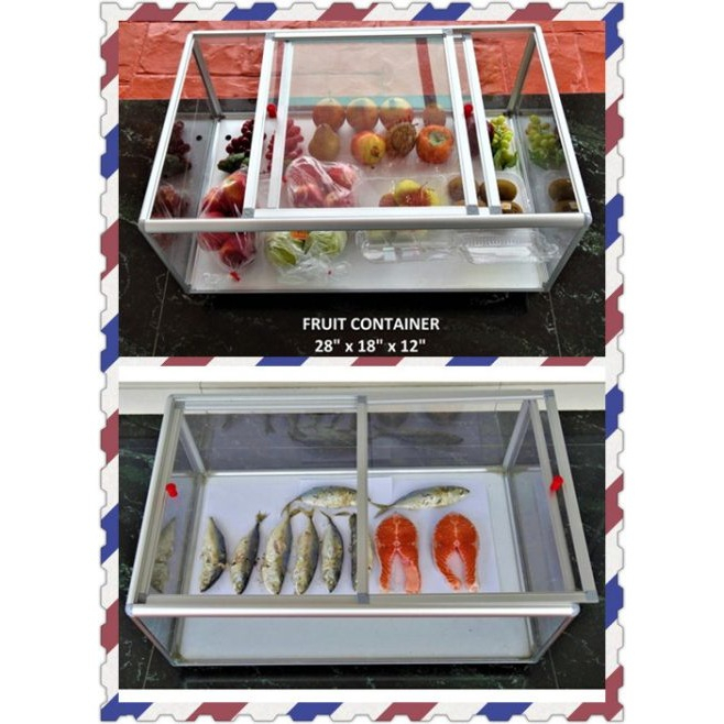 ALUMINUM FRUIT CONTAINER BEKAS BUAH ALUMINIUM TEMPAT SIMPAN BUAH-BUAHAN ...