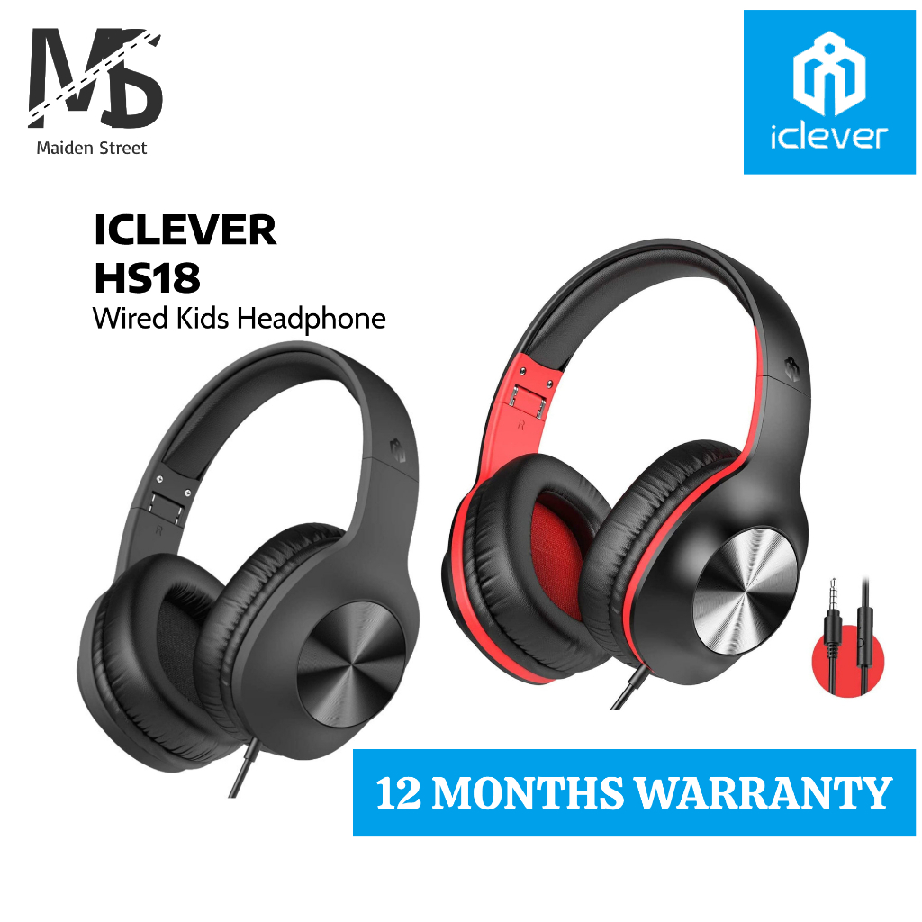 iClever HS18 Over Ear Headphones with Microphone with 3.5mm Jack for ...