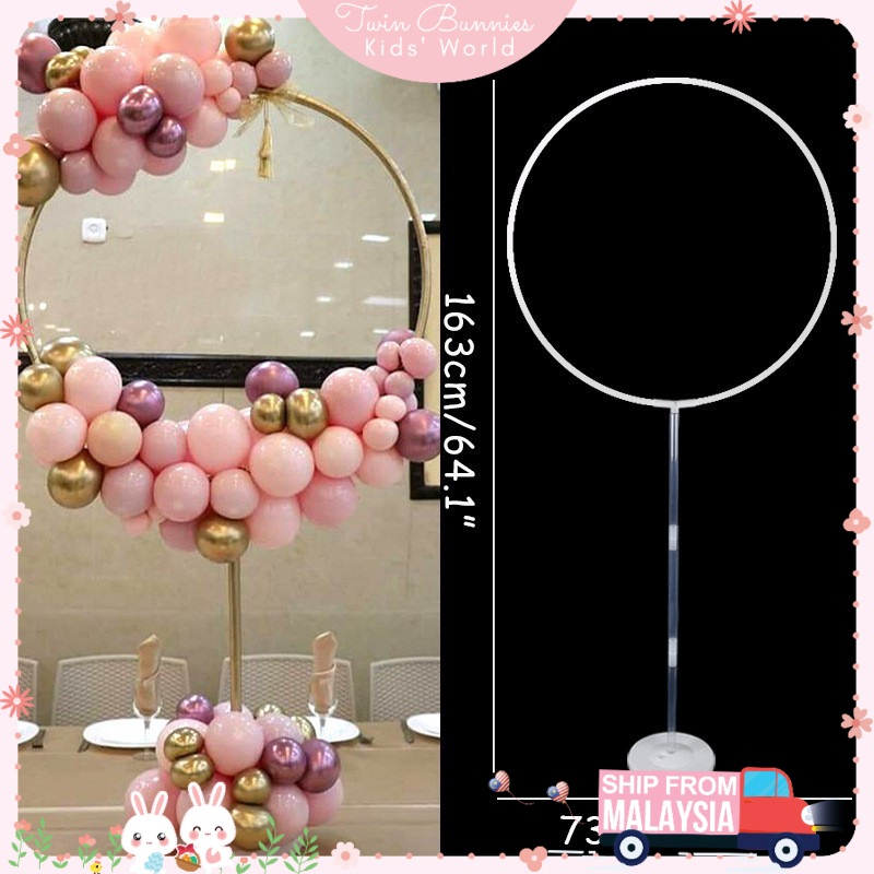 TB Balloon Stand Round Column with Water Base Heart Shape Balloon Stand ...