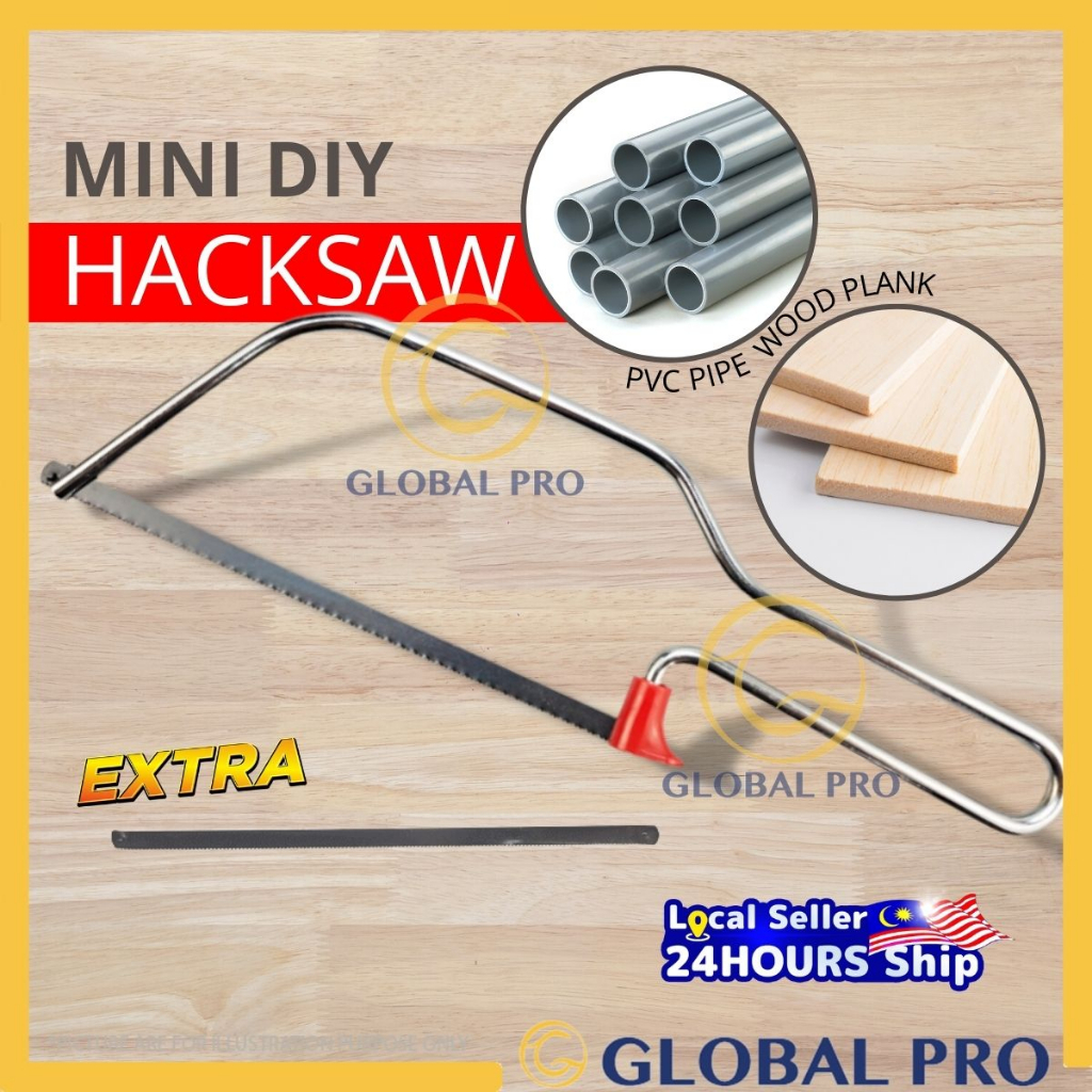 10" Mini Hacksaw With Blade Hack Saw Frame Gergaji Kecil Junior Hack ...