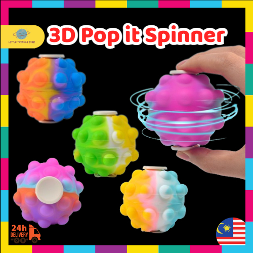 3D Pop It Ball murah Push Pop It Sensory Toys Fidget Toy murah Fidget ...