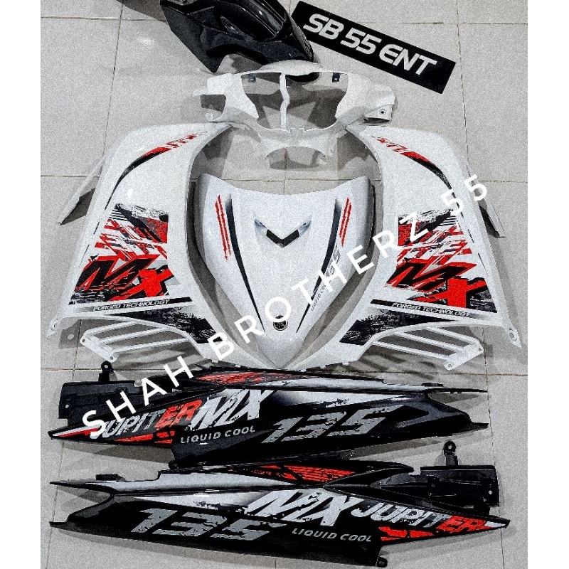 COVERSET LC135 V2/V3/V4/V5/V6/V7 MX JUPITER HITAM PUTIH OREN CUSTOM🔥 ...