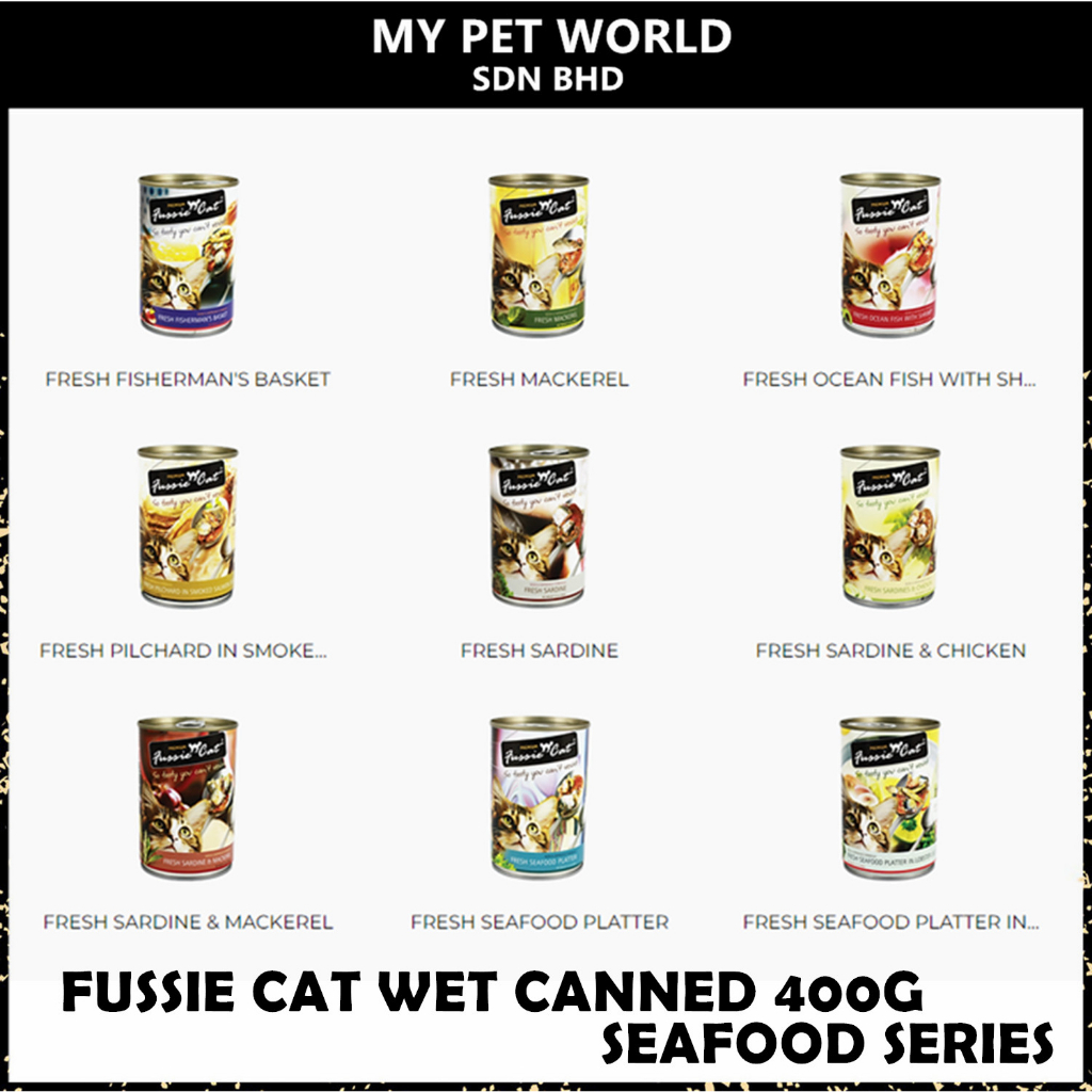 Fussie Cat Wild Caught Tuna / Seafood Series Premium Cat Canned Wet ...