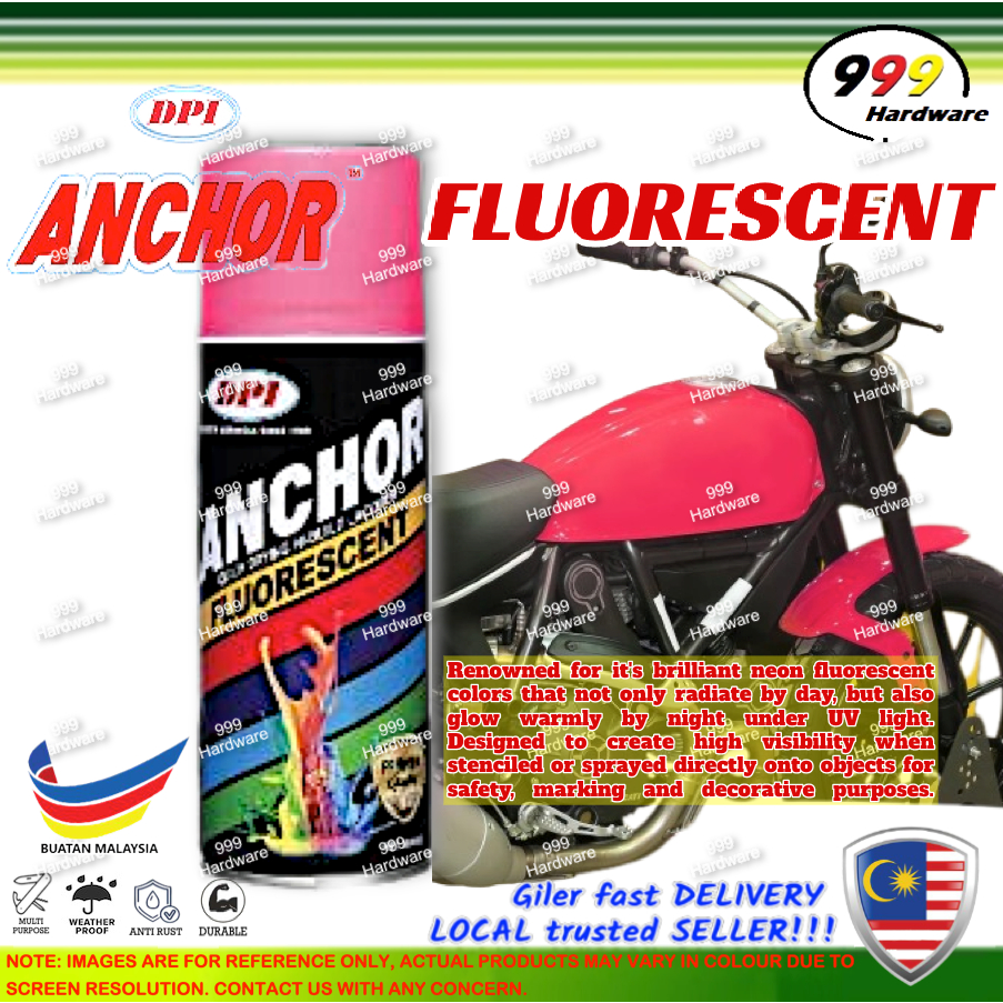 999 ANCHOR FLUORESCENT SPRAY PAINT / DPI ANCHOR AEROSOL SPRAY PAINT ...