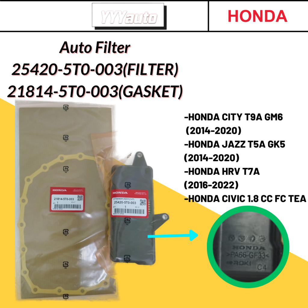 Original HONDA ATF AUTO TRANSMISSION FILTER SET AUTO FILTER SET CVT ...