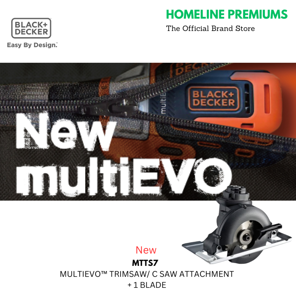 BLACK+DECKER MTTS7 MULTIEVO™ TRIMSAW / CIRCULAR SAW ATTACHMENT + 1 ...