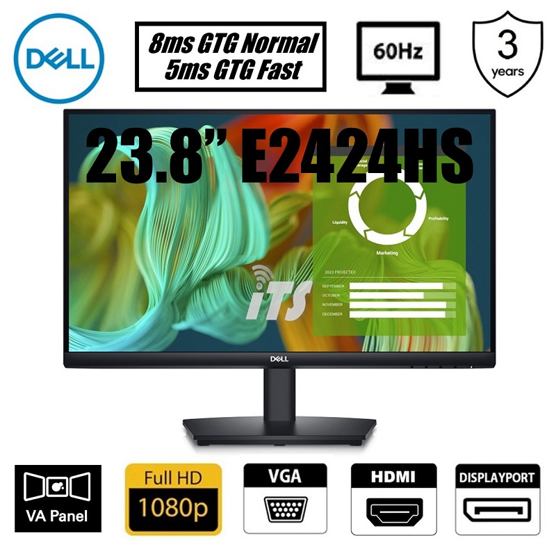 Dell 23.8" E2422H IPS / E2423H / E2424HS / E2425HS VA Full HD LED Monitor | Shopee Malaysia