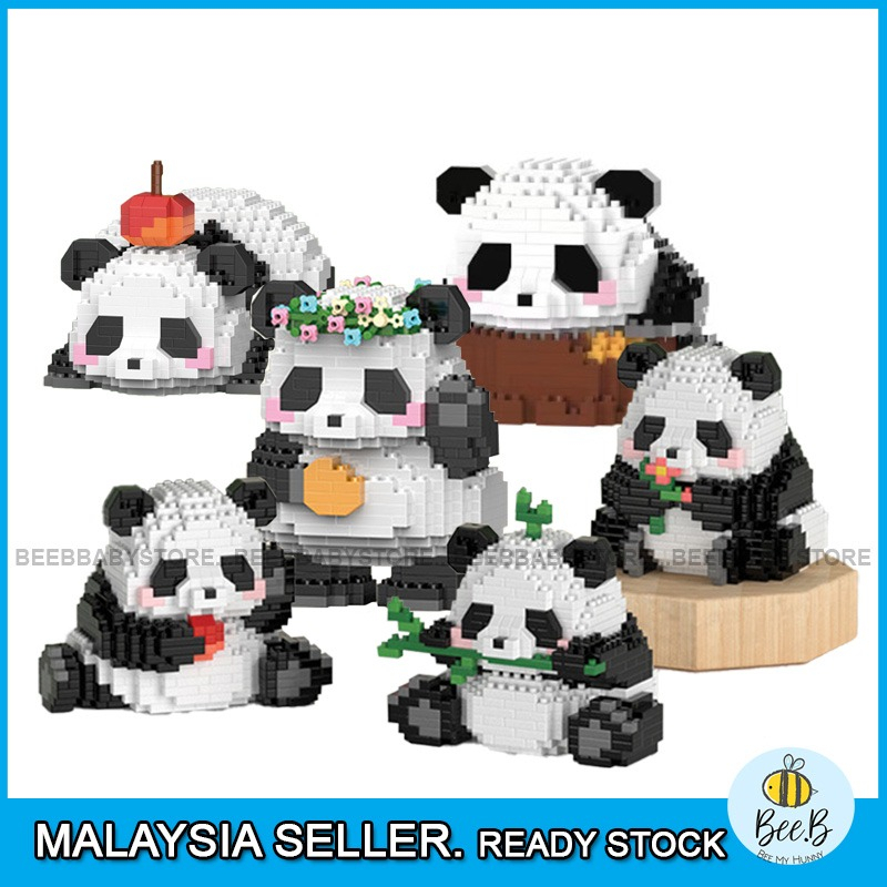 Cute Panda Building Blocks Huahua Micro Mini Puzzle Cartoon Animal ...