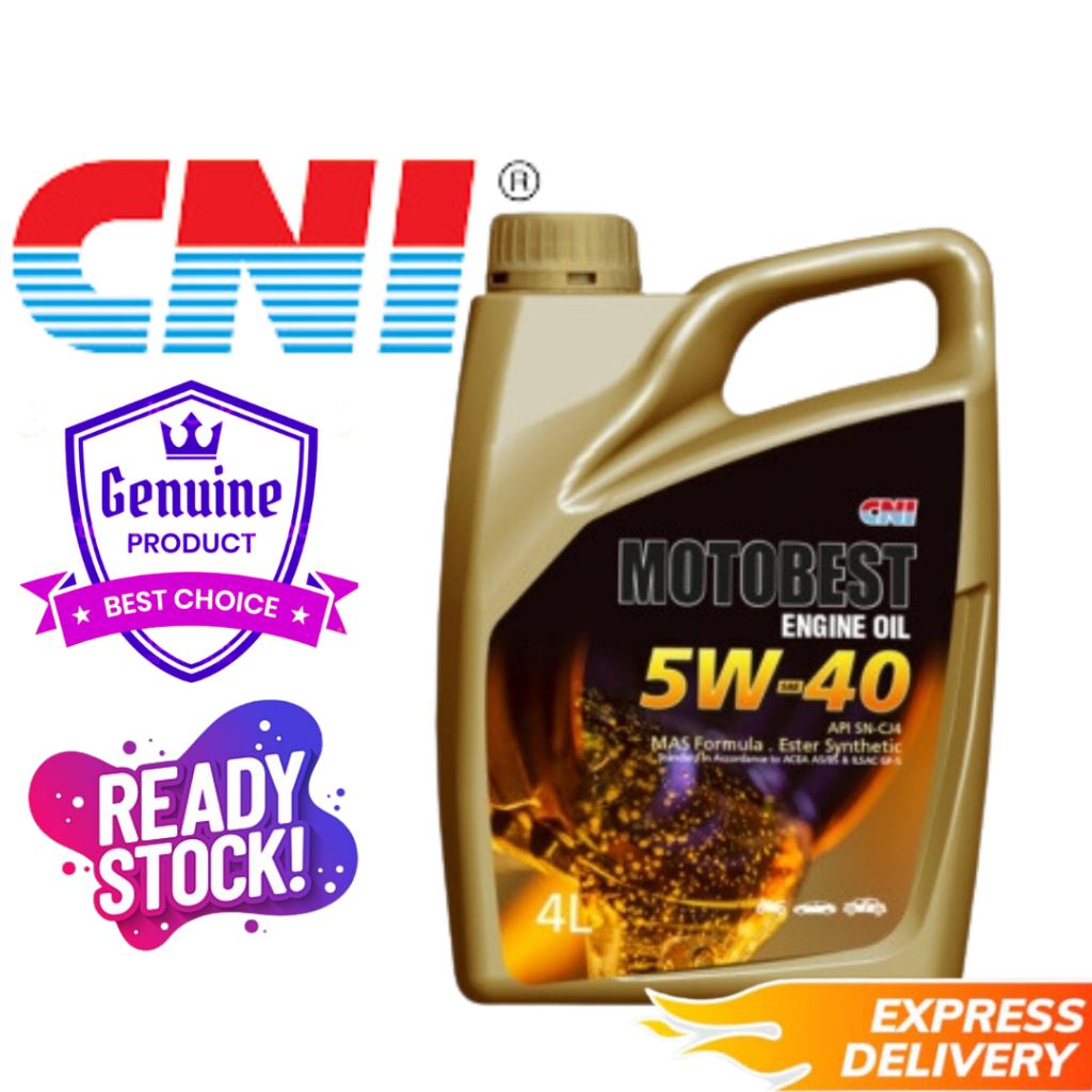 CNI Motobest Engine Oil 5W-40 (4L) -sesuai semua kereta and motosikal ...