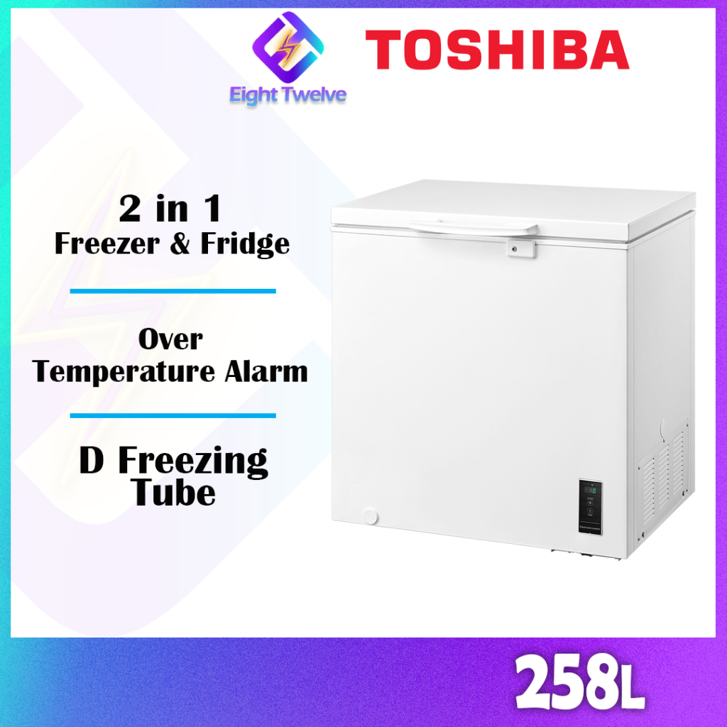 Toshiba 128L / 258L Chest Freezer 2 in 1 Freezer-Fridge | D Freezing ...