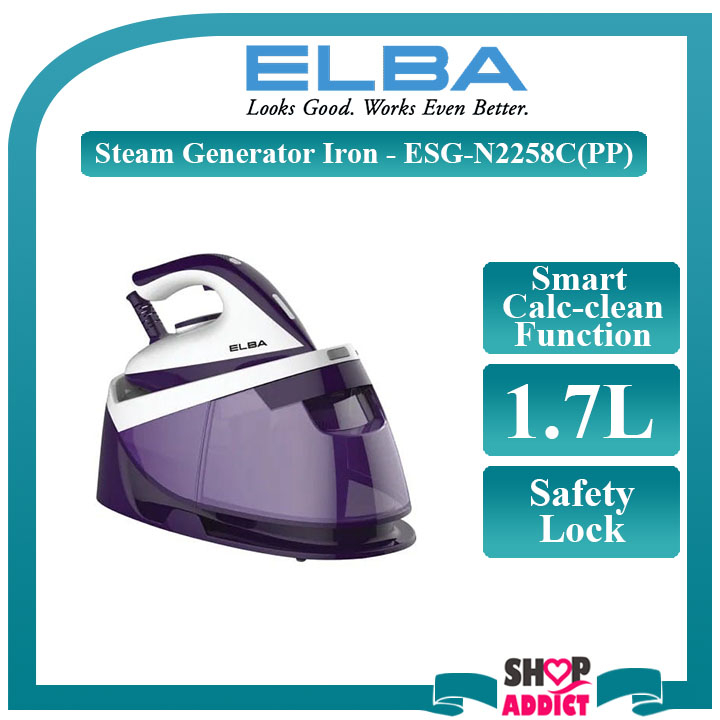 ELBA 1.7L Detachable Water Tank Steam Generator Iron ESG-N2258C(PP ...